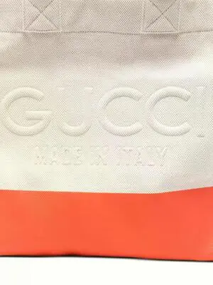 Gucci Logo-embossed Canvas Tote Bag