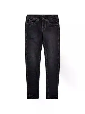PURPLE BRAND Inside Out Frayed Skinny Jeans - Black