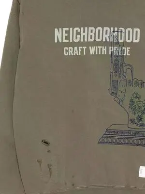 NEIGHBORHOOD Distressed Graphic-print Sweater
