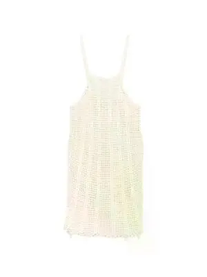 TERRY PUESTO Crochet Knit Mini Dress - Neutrals