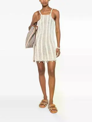 TERRY PUESTO Crochet Knit Mini Dress