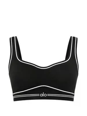 Alo Yoga Logo-detail Sports Bra - Black