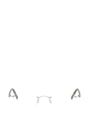 MINIMA Rimless Rectangle-frame Eyeglasses - Brown