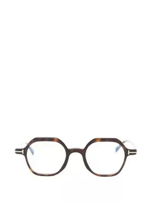 TOM FORD Geometric Frame Eyeglasses - Brown