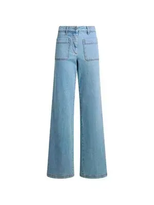Etro Embroidered Pegasus Flared Jeans