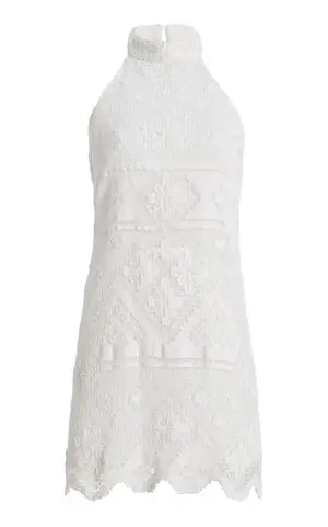 ALL THAT REMAINS La Isla Valentine Cotton Lace Mini Dress - White