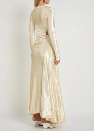 Rabanne Embellished Velour Gown