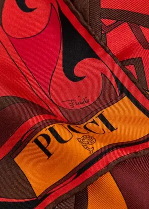 Emilio Pucci Printed Twill Triangle Scarf