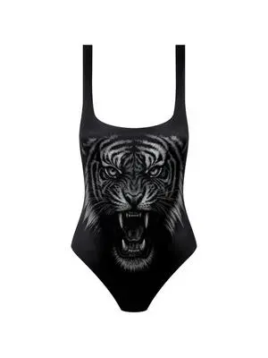 MAISON CLOSE Tiger Safari Swimsuit - Black