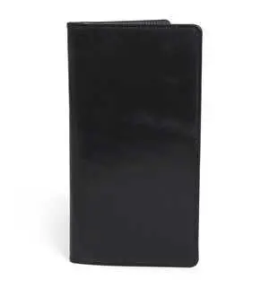 SWAINE Leather Tall Jacket Wallet - Black