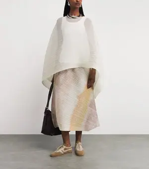 Issey Miyake Midi Skirt - Beige