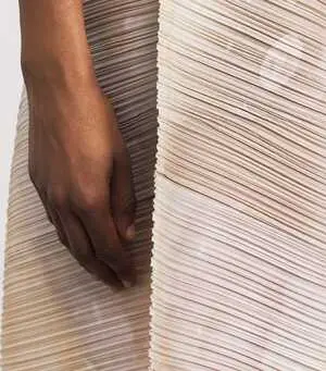Issey Miyake Midi Skirt - Beige