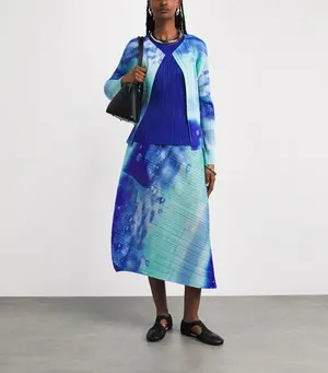 Issey Miyake Sea Bubble Midi Skirt - Blue
