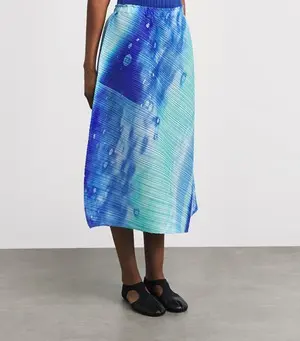 Issey Miyake Sea Bubble Midi Skirt - Blue