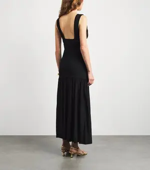 Sandro Knitted V-neck Maxi Dress