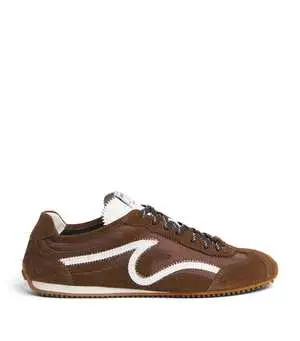 Sandro Suede Light Wave Sneakers - Brown