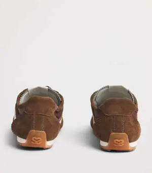 Sandro Suede Light Wave Sneakers - Brown