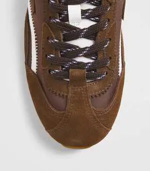 Sandro Suede Light Wave Sneakers - Brown