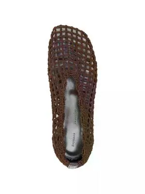 Proenza Schouler Slant Crochet Ballet Flats - Brown