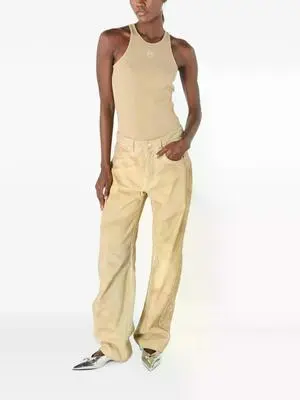 MARINE SERRE Faded Moon-motif Jeans
