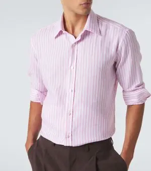 Charvet Striped Linen Shirt