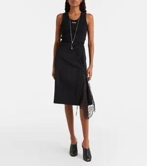Alexander McQueen Logo Ribbed-knit Tank Top