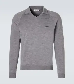 Miu Miu Virgin Wool Polo Sweater