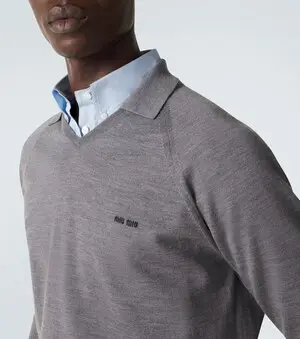 Miu Miu Virgin Wool Polo Sweater