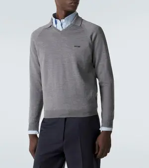 Miu Miu Virgin Wool Polo Sweater