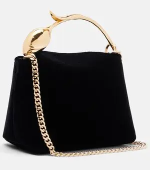 Erdem Velvet Top-handle Bag - Black
