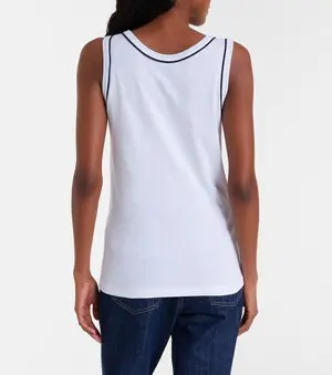 Valentino Garavani Vlogo Cotton Jersey Tank Top