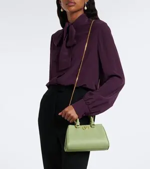 Valentino Garavani Vlogo Mini Leather Top-handle Bag