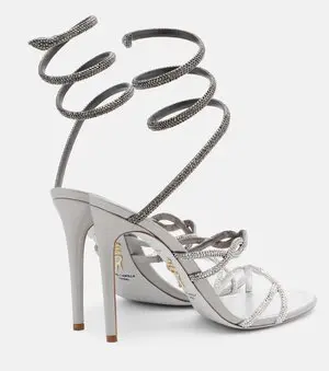 Rene Caovilla Embellished Satin Sandals