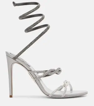 Rene Caovilla Embellished Satin Sandals