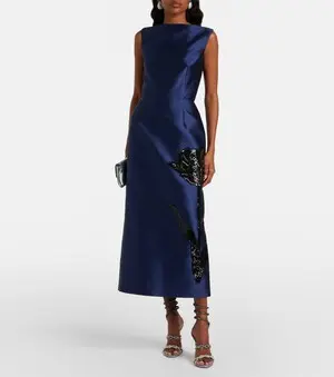Rene Caovilla Embellished Satin Sandals