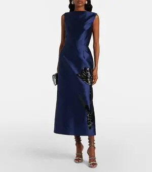 Rene Caovilla Embellished Satin Sandals