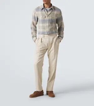 Ralph Lauren Purple Label Plaid Linen Shirt