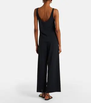 ERES Zelie Jersey Wide-leg Trousers - Black