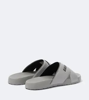 Balenciaga Sporty Pool Slides - Grey