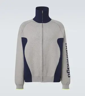 Balenciaga Zip-up Cotton-blend Cardigan - Grey