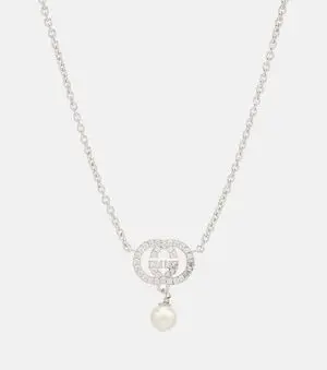 Gucci Interlocking G Embellished Pendant Necklace