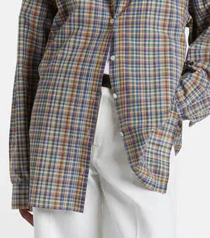 TOTEME Plaid Cotton Poplin Shirt - Multicoloured