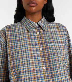 TOTEME Plaid Cotton Poplin Shirt - Multicoloured