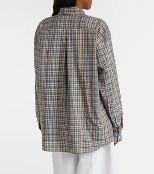 TOTEME Plaid Cotton Poplin Shirt - Multicoloured