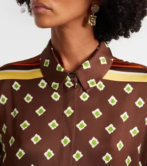 Faithfull The Brand Cora Printed Satin Shirt - Multicoloured