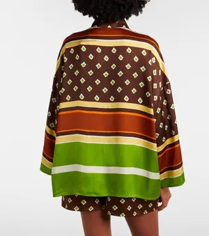 Faithfull The Brand Cora Printed Satin Shirt - Multicoloured