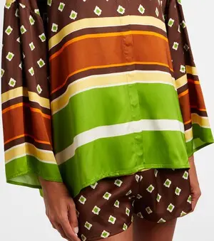 Faithfull The Brand Cora Printed Satin Shirt - Multicoloured
