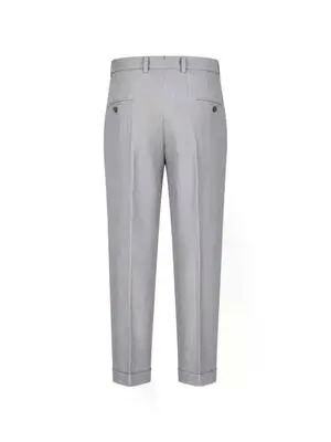 GTA Pleated Herringbone-pattern Trousers