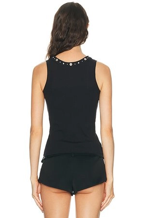 Versace Embroidered Tank Top