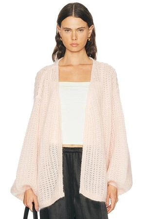 TOTEME Toteme Puffed Mohair Blend Cardigan Bloom